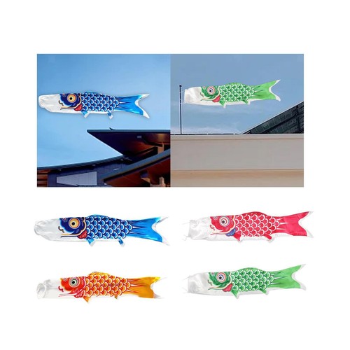 Japanese Koi Fish Flag Hanging Decor Sailfish Wind Streamer Koinobori ...