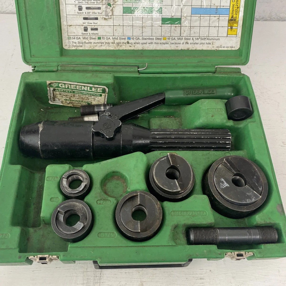 Standard Round Knockout Punch Greenlee 3/4" - Replaces 123AV For ...