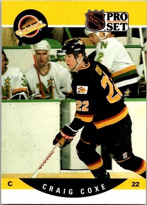 1990-91 Pro Set #544 Craig Coxe Vancouver Canucks | eBay