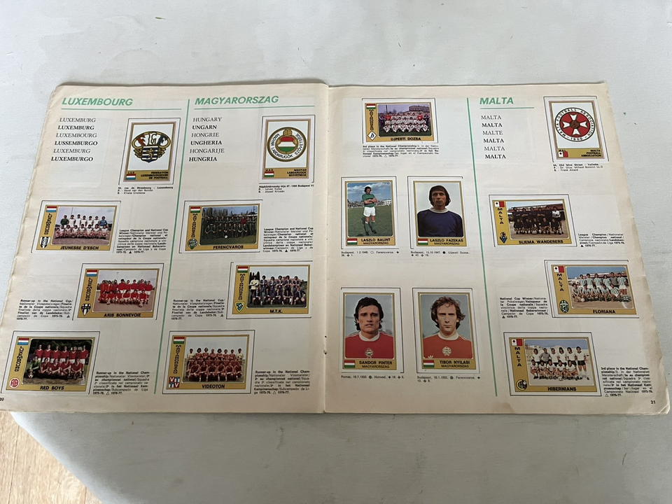 Panini Euro 1977 Football Sticker Album complete all stickers | eBay