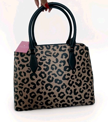 Kate Spade Darcy Leopard Large Satchel Crossbody Shoulder Tote Bag New ...