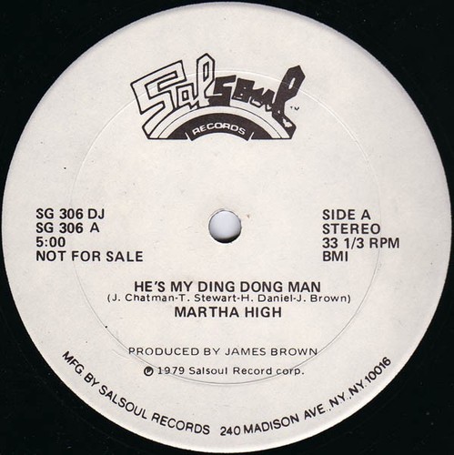 Martha High, He's My Ding Dong Man, (12", Single, Promo), NM or M ...