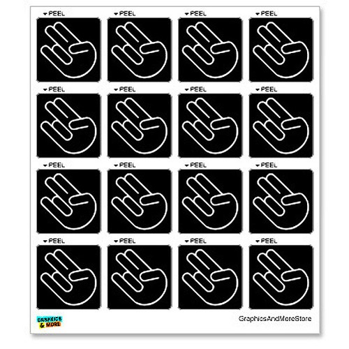 Shocker Hand Gesture - Set of 16 - Window Bumper Locker Stickers | eBay