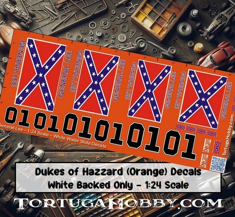 Cars of Hazzard Decals - for Models, Derby, Hot Wheels or any Hobby or ...