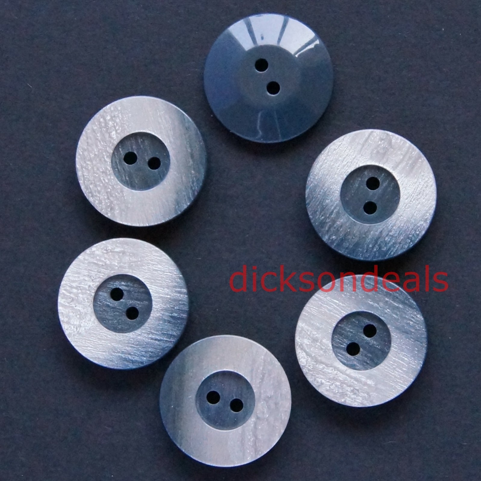 6 Marble Effect Dimple Buttons 18mm 23mm Purple Red Grey Black Brown ...