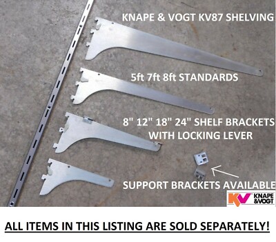 Knape Vogt Wall Shelf Slotted Standards & Brackets HEAVY DUTY ...
