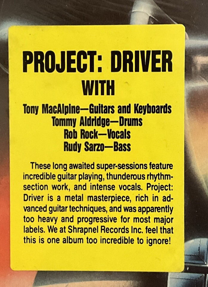 MacAlpine-Aldridge-Rock-Sarzo – Project: Driver LP 1987 Roadrunner ...