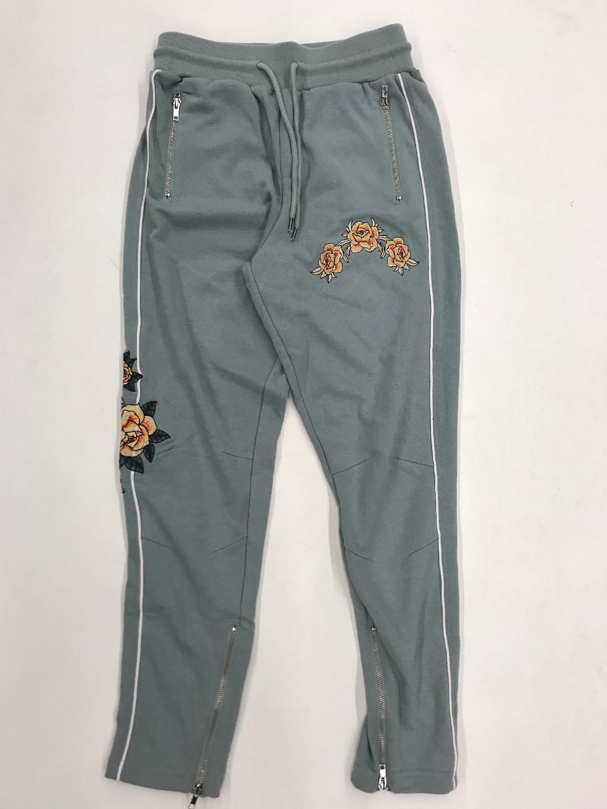FTW Clothing Dull Mint Roses Pants Mens Size Medium Embroidered Nice ...