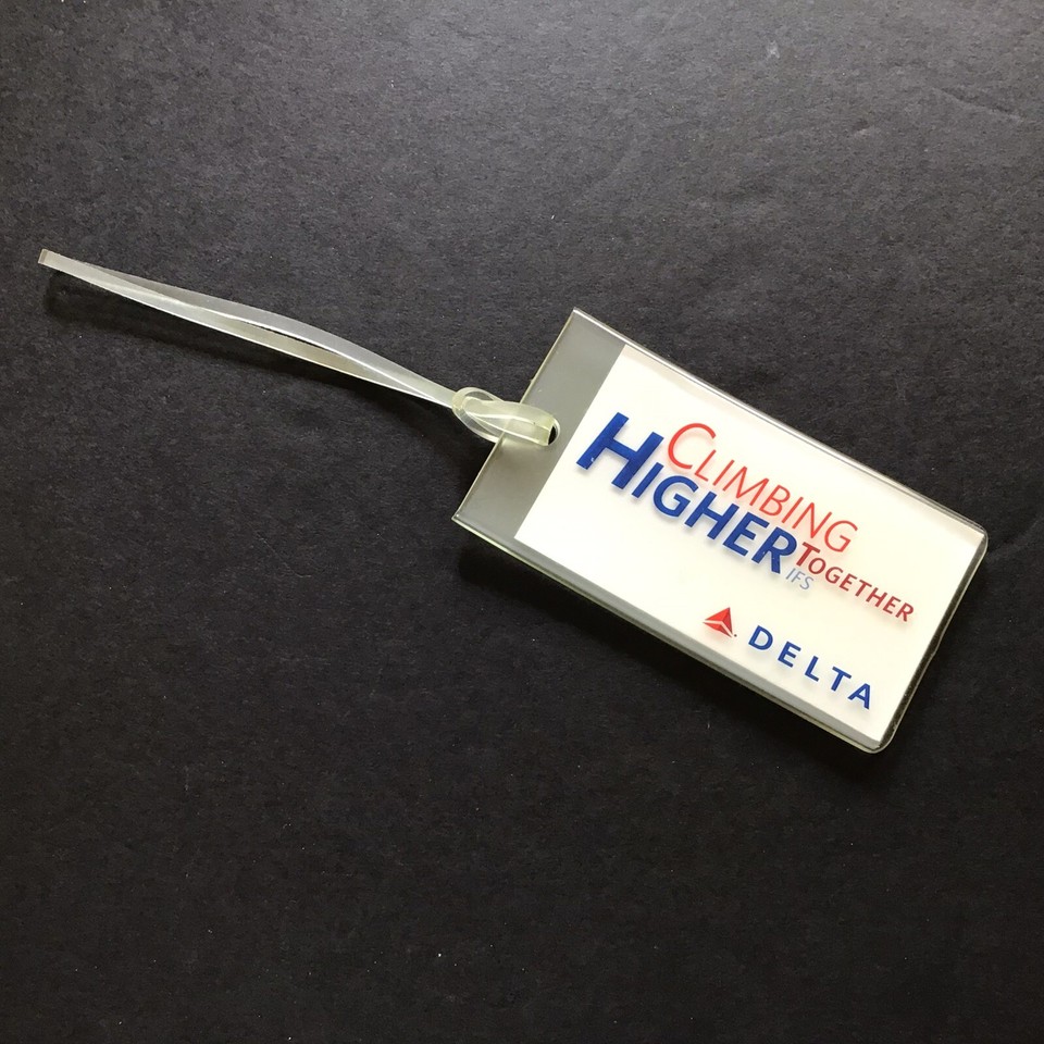 Delta Air Lines Vinyl Luggage Tag - Soft Jelly ID Baggage Tag | eBay