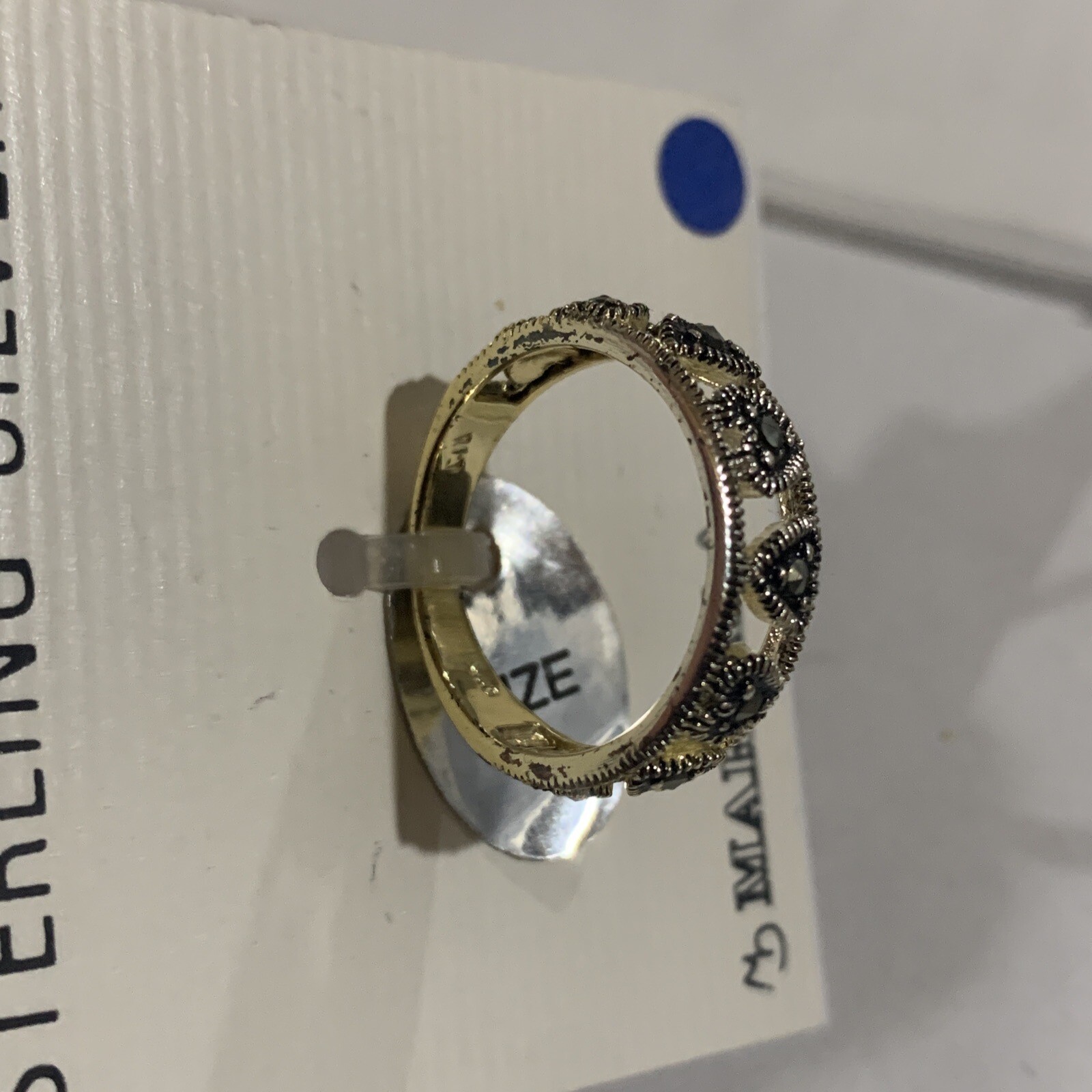 Vintage Sterling Silver Marsala MARCASITE Ring Size 9 | eBay