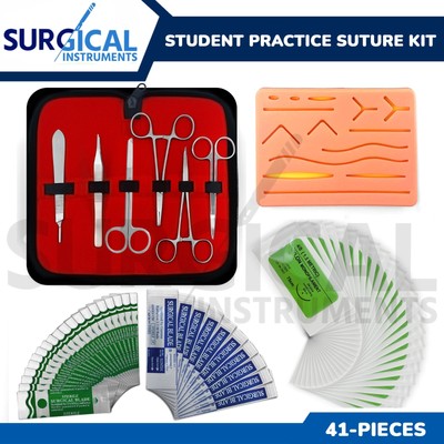 41 Piece Practice Suture Kit Set for Medical and Veterinary Student ...
