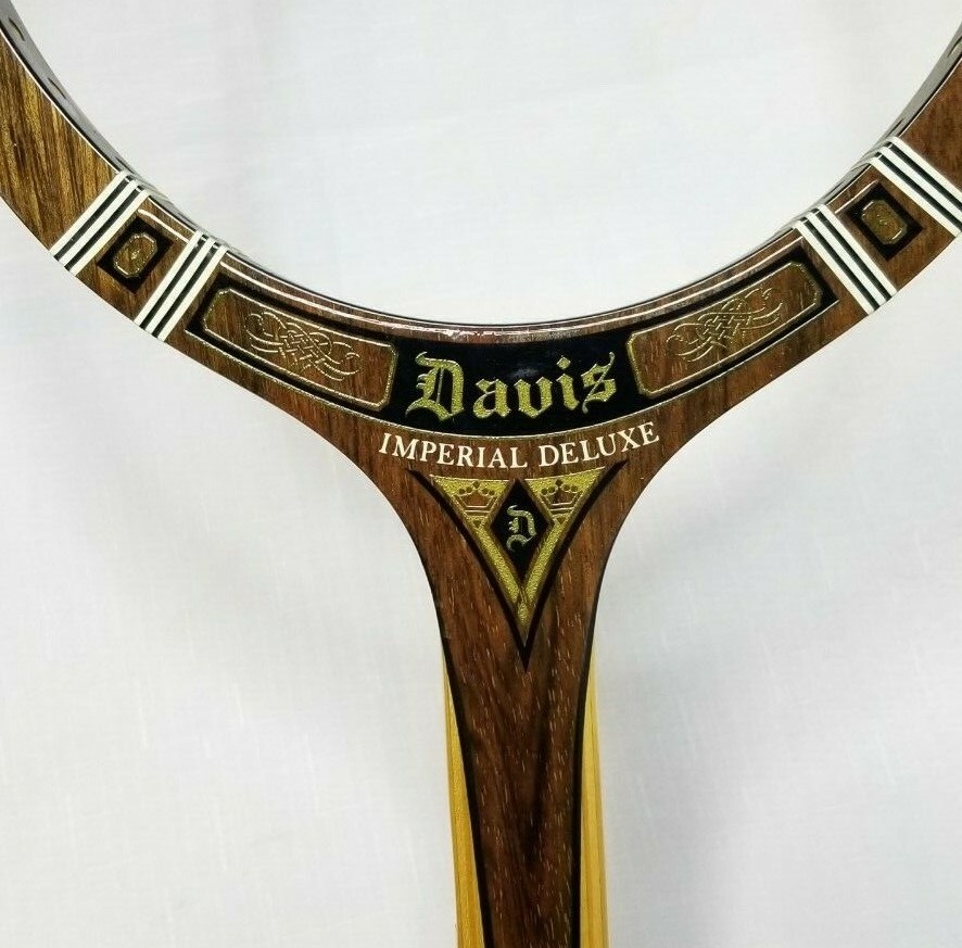 Davis Imperial Deluxe Wood Vintage Tennis Racquet Leather | eBay