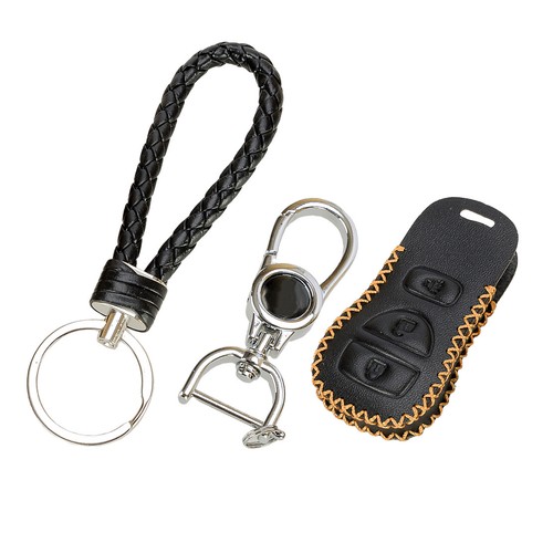 3 Button Leather Remote Key Fob Case Cover Fit for Nissan 350Z Armada ...