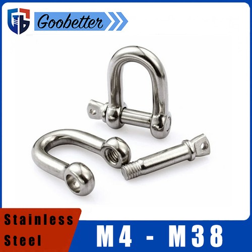 Dee Shackles M4 - M38 Screw Pin Lifting Towing D Link Shackle Stainless ...