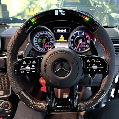 Mercedes AMG Carbon Fibre Steering Wheel 2018 Style Custom Alcantara ...