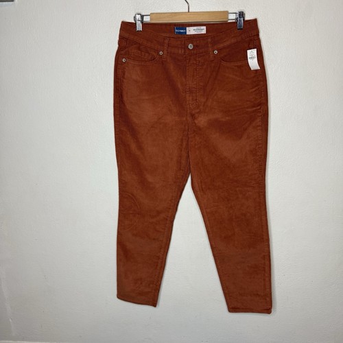 New Old Navy OG Straight Corduroy Pants High Rise Rust Color Women's 10 ...