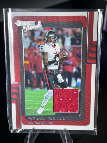 2025 Panini Donruss NFL Michael Penix Jr Donruss Threads Patch Relic Falcons | eBay