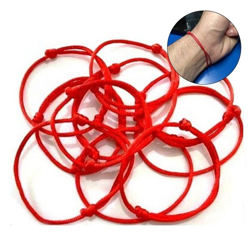 With Adjustable Clasp Weave Bangle Red String Bracelet Red Rope Amulet ...