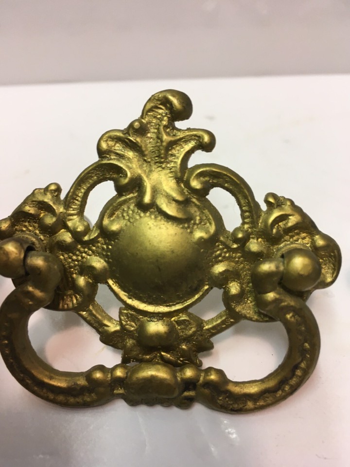 VINTAGE SINGER TREADLE SEWING MACHINE SOLID CAST BRASS DRAWER PULLS | eBay