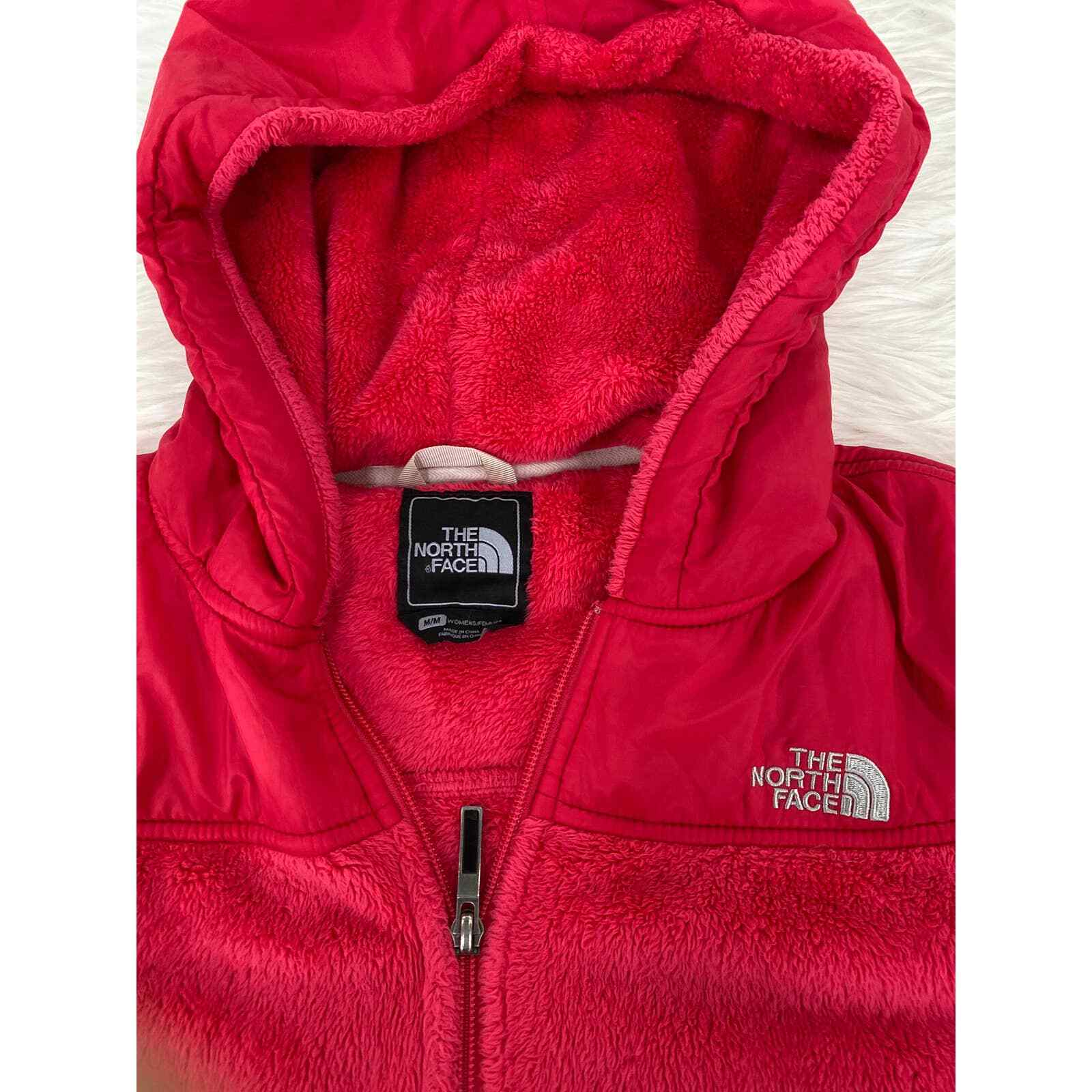 The North Face Osito Oso Hoodie Full Zip Silken Fleece Jacket Sz M Hot ...