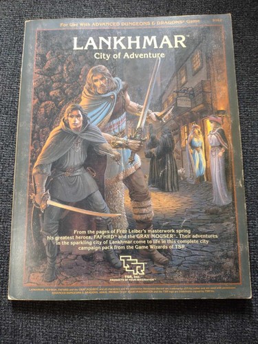 Advanced Dungeons & Dragons 1985 Lankhmar City of Adventure w/Map 9162 ...