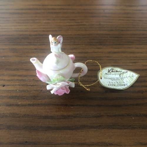 KHIEN CERAMICS MINIATURE PINK Rose fairy tea pot | eBay
