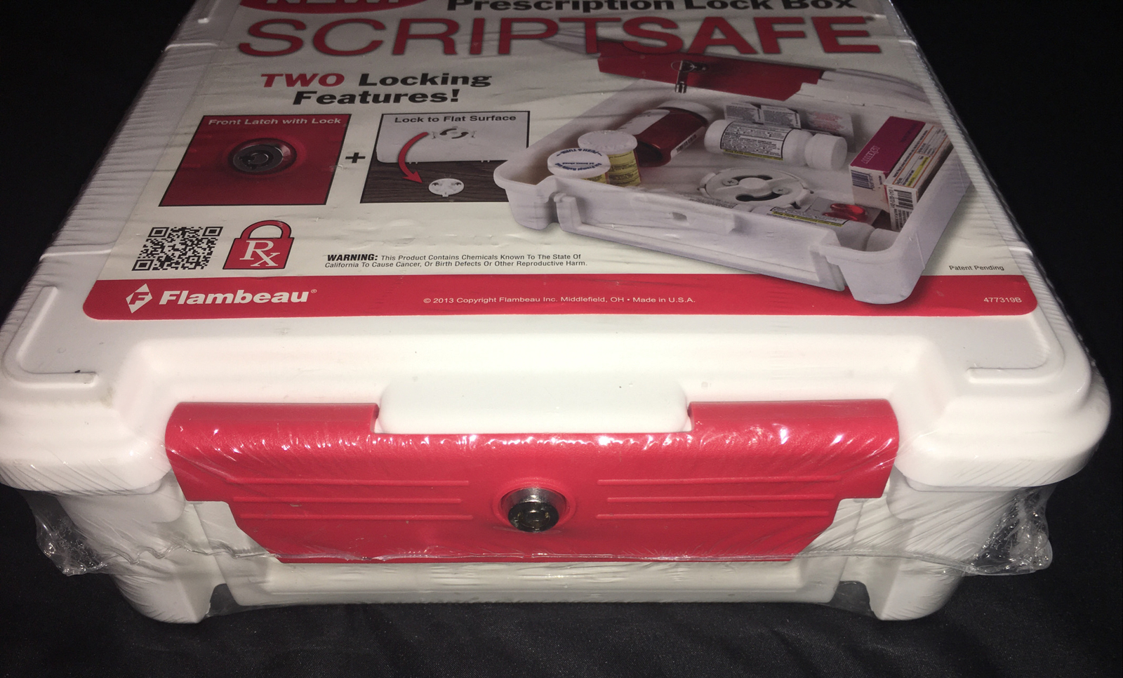 Prescription lock box Script safe TWO locking features LOCK TO A FLAT ...