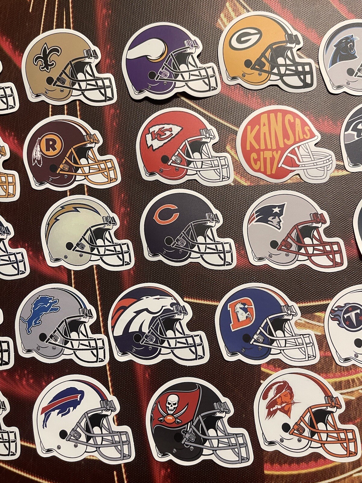 50 Pieces Bundle Pack NFL/NCAA Football Helment Stickers Flat Matte ...