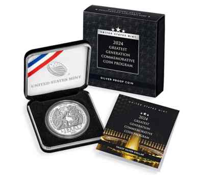 2024 Greatest Generation Commemorative Silver Dollar - OGP - F8635 ...