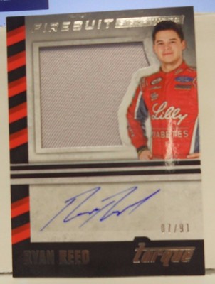 2016 Panini Torque Racing Ryan Reed SP Fire Suit Signatures Autograph ...