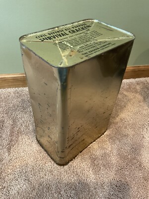 Civil Defense All Purpose Survival Cracker 7 lbs Sealed Tin 1962 Kroger ...
