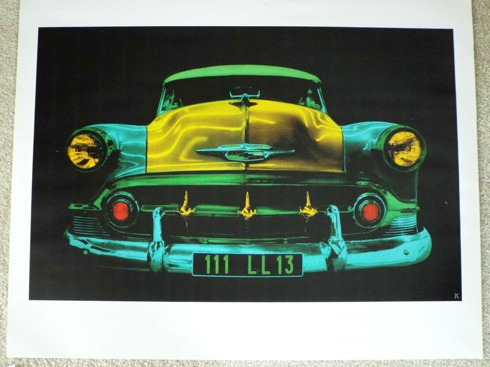 NEON I Chevrolet Bel-Air OPEN EDITION LITHOGRAPH 28"x 22" 2009 Didier ...