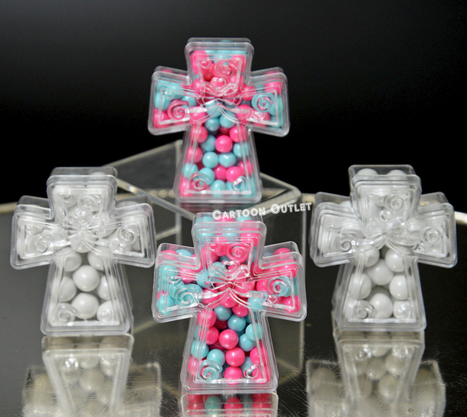 12 First Communion Favors Candy Containers Fillable Cross Comunion ...