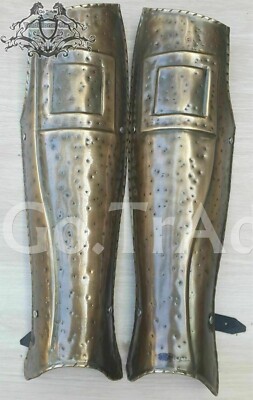 Spartan Leg Guard Armor Set Medieval Knight Crusader 18GA Steel Cosplay ...