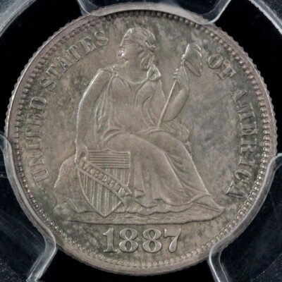 1887 10c Proof Seated Liberty Dime PCGS PR 64 | eBay