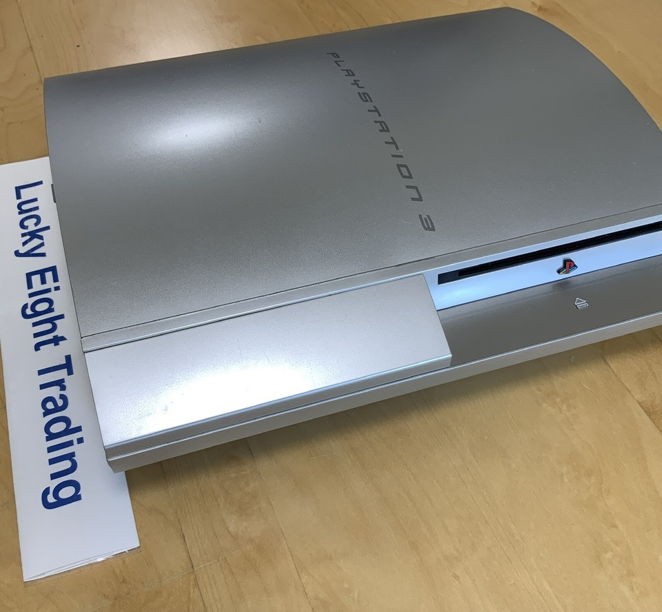 PS3 Satin Silver 80GB CECHL Console Full Accessories PlayStation 3 Fat ...