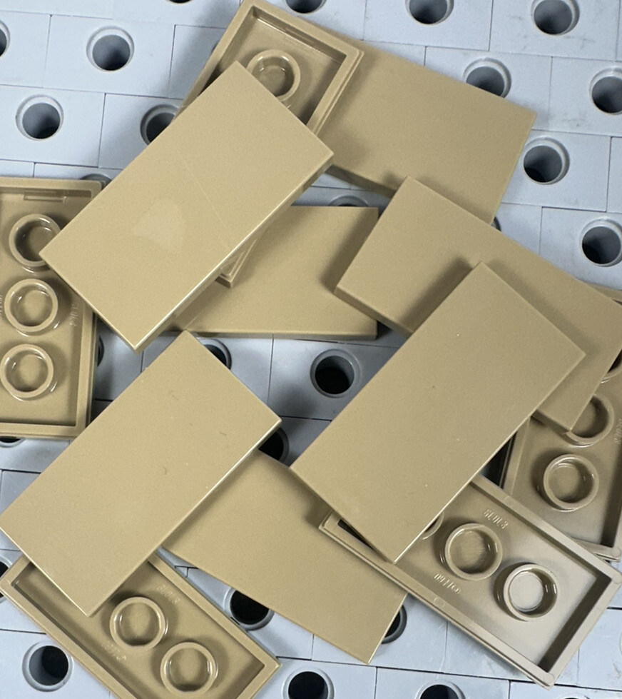 Lego 2x4 Dark Tan Flat Tiles Smooth Finishing Building Floor New 12 | eBay