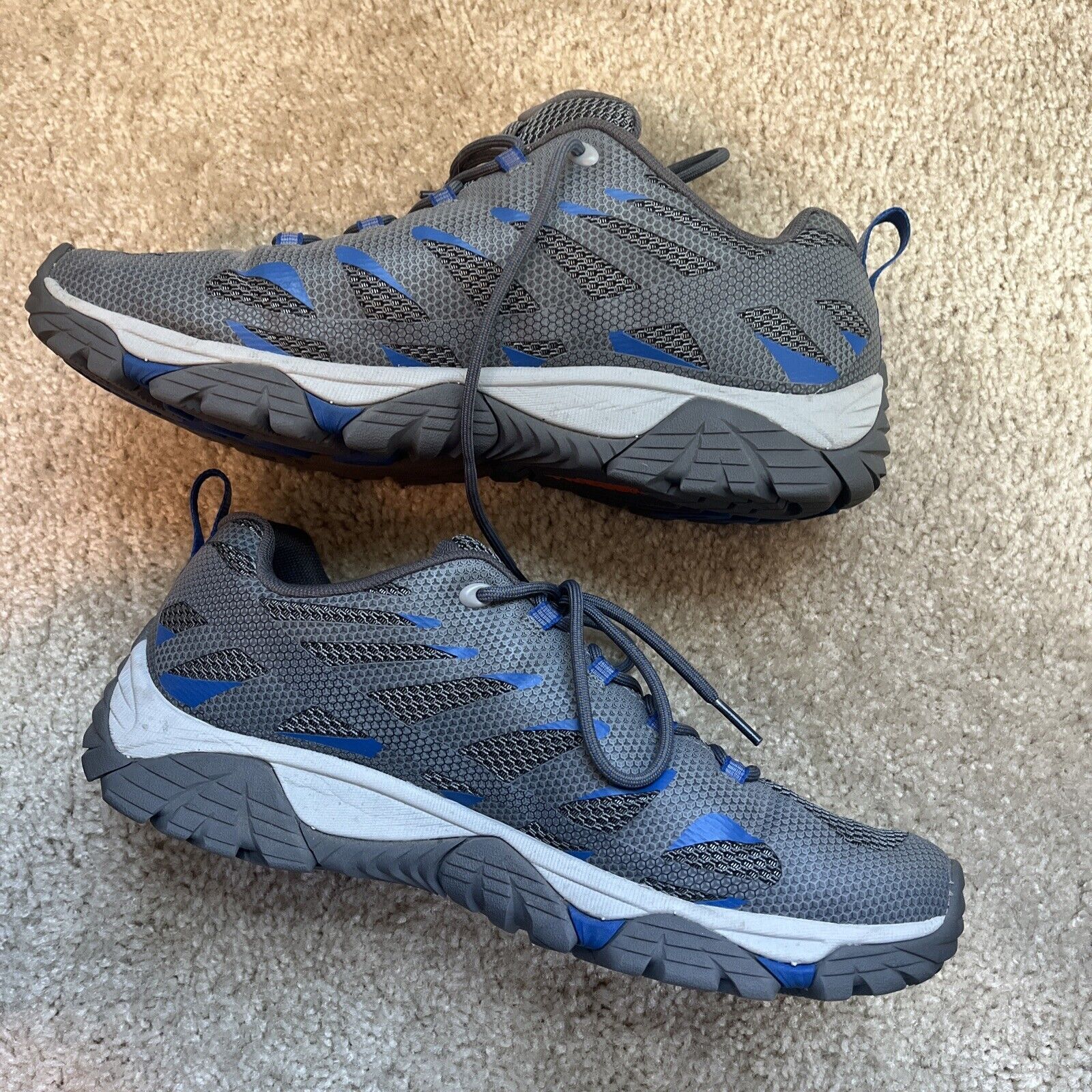 Merrell Moab Edge 2 Hiking Shoe Gray/Blue Athletic Sn… - Gem