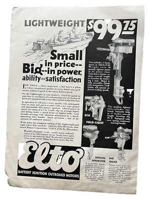 1931 Elto Outboards Motors Print Add Outdoors Life Cover | eBay