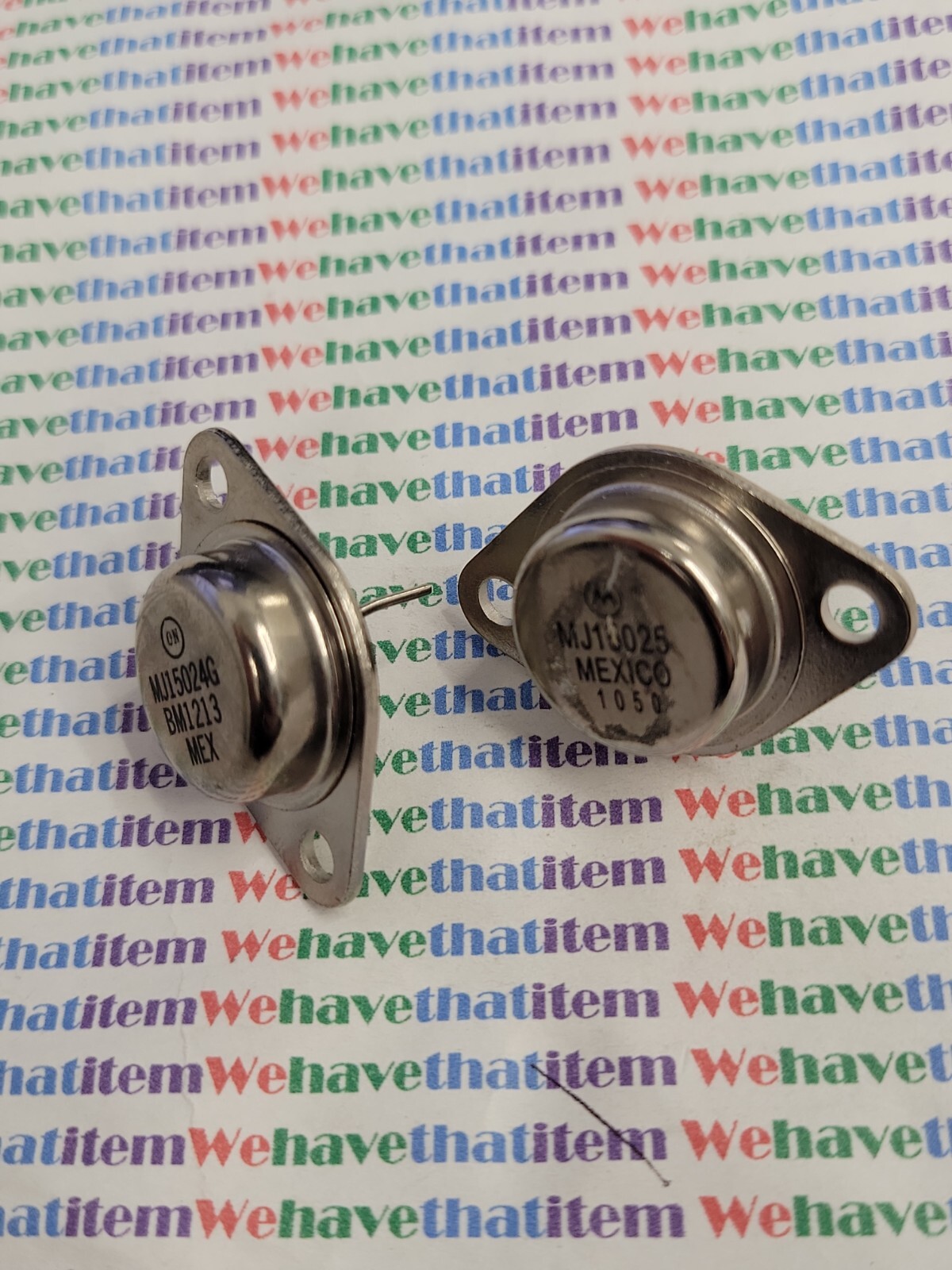 MJ15024 & MJ15025 / 1 PAIR = 1 PIECE OF EACH TRANSISTOR / TRANSISTOR ...