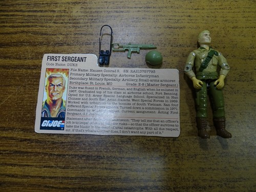 1983 GI Joe Duke First Sergeant w/ file card | eBay