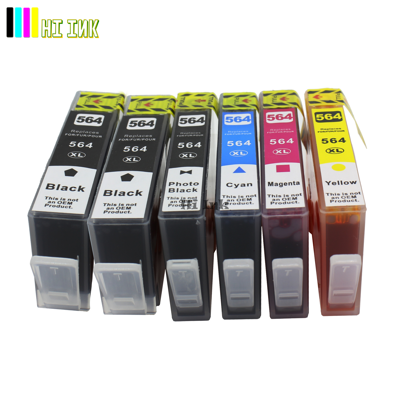 6 PK 564XL Ink For HP PhotoSmart 7510 7520 7525 309 309A C5300 C310 ...