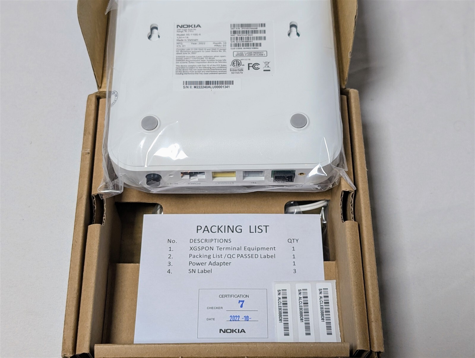 Nokia XS-110G-A Indoor XGS PON Optical Network Terminal **BRAND NEW ...