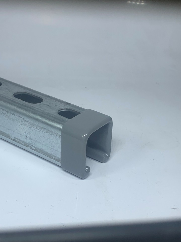 Plastic GRAY / GREY Open End Caps Unistrut Channel 1-5/8'' X 1-5/8 ...