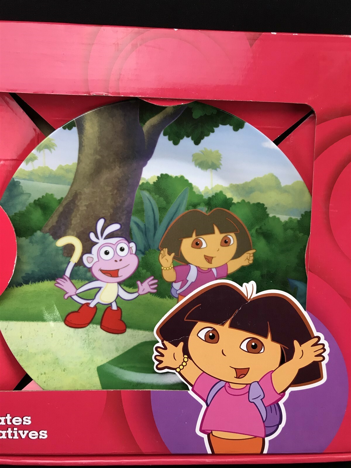 Dora The Explorer Decorative Ceramic 2 Plate Set Boots ¡Vámonos! NIB ...