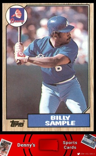 1987 Topps #104 Billy Sample Atlanta Braves Baseball Card | eBay