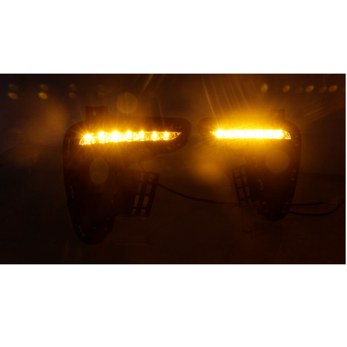 For Kia K2 Rio 2017-2018 DRL Daytime Running Fog Light W/ Turn Signal ...