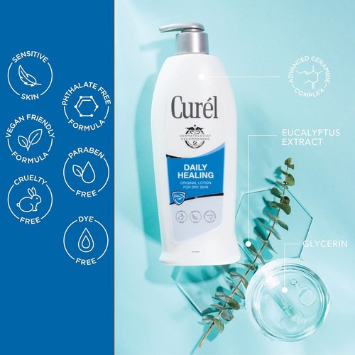 Curel Daily Healing Hand and Body Lotion, Moisturizer Nourishes Dry ...