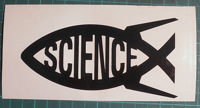 Science/ Darwin Fish x 2 Ichthys Black Vinyl Sticker, Decal, Car Bumper ...