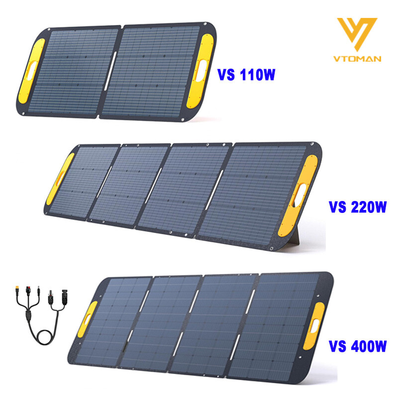 VTOMAN 110W/220W/400W Portable Solar Panel 23% Efficiency Foldable ...